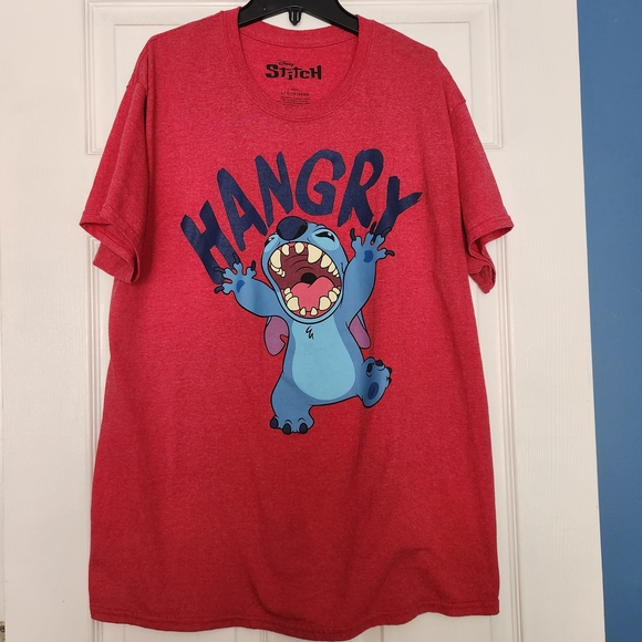 Disney | Tops | Disney Red Stitch Hangry Tshirt | Poshmark